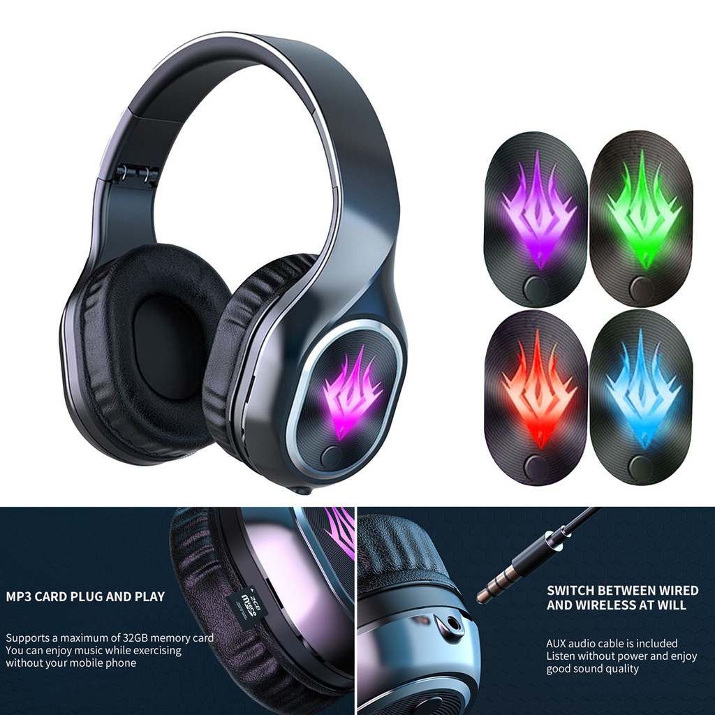 Jual Earphone Bluetooth T2 Headphone Gaming Headset Gaming Bluetooth ...