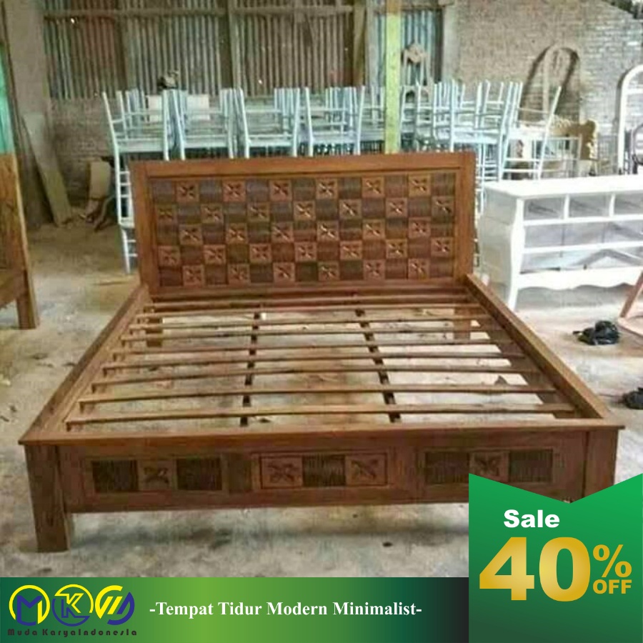 Jual Ranjang Kayu Minimalis Dipan Tempat Tidur Dewasa | Shopee Indonesia