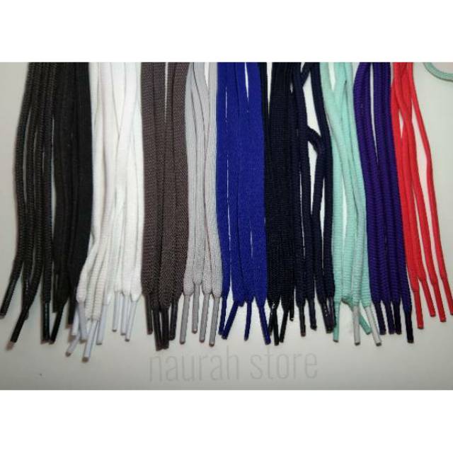 Jual Tali Sepatu Warna Original Kualitas Bagus Variasi Bulat Pipih Kuat ...