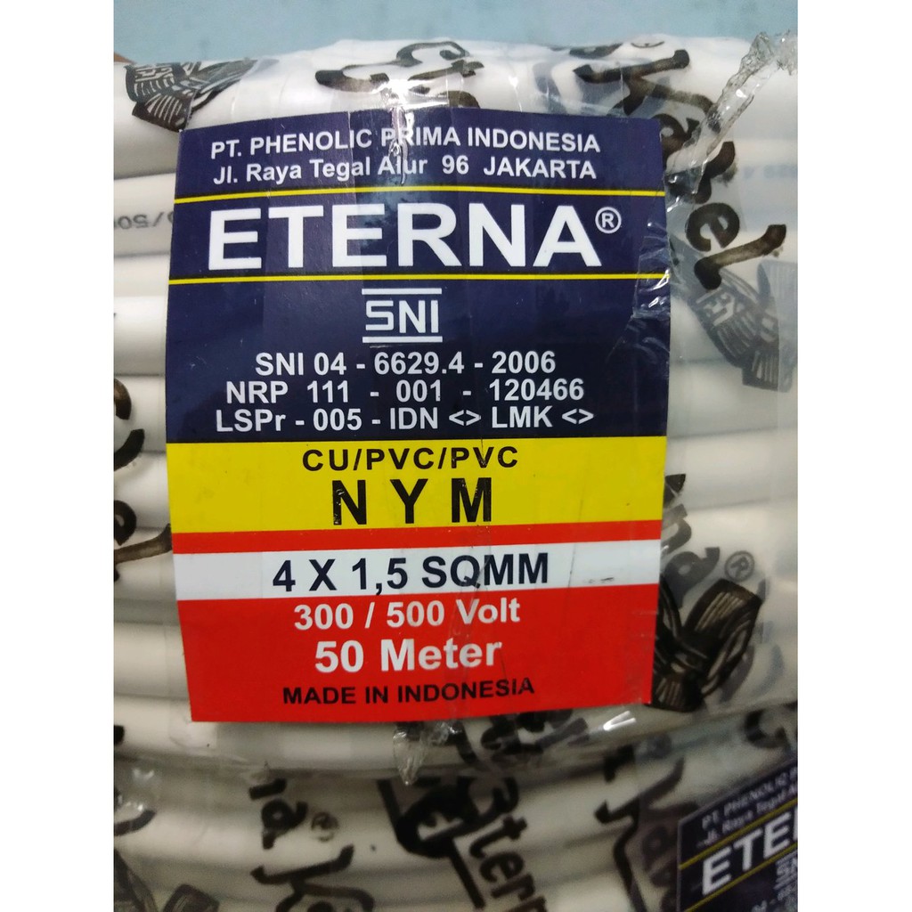 Jual Kabel nym 4x1.5 eterna meteran | Shopee Indonesia
