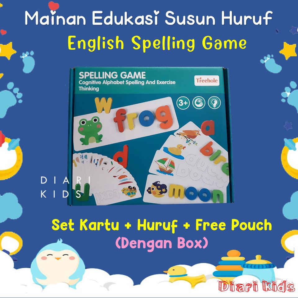 Jual Spelling Game Alphabet / Mainan Edukasi Susun Huruf ABC / English ...