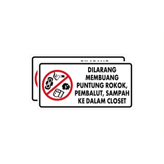 Jual STIKER DILARANG MEMBUANG PUNTUNG ROKOK/PEMBALUT/SAMPAH KE DALAM ...