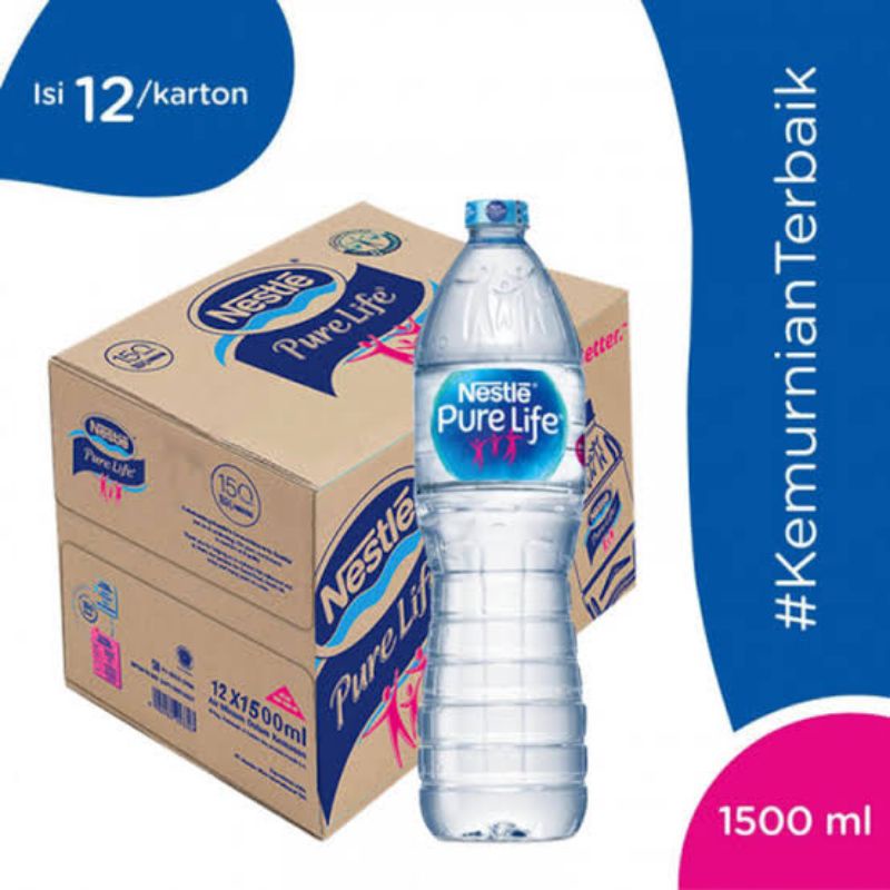 Jual Nestle pure life 1500ml x 12 botol/Air mineral nestle/Nestle ...