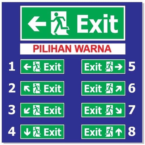 Jual Safety Sign K3 Arah Exit Plus Acrilic | Shopee Indonesia