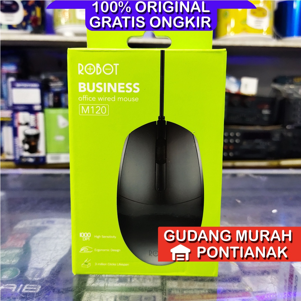 Jual Mouse ROBOT kabel untuk PC komputer Laptop M120 | Shopee Indonesia