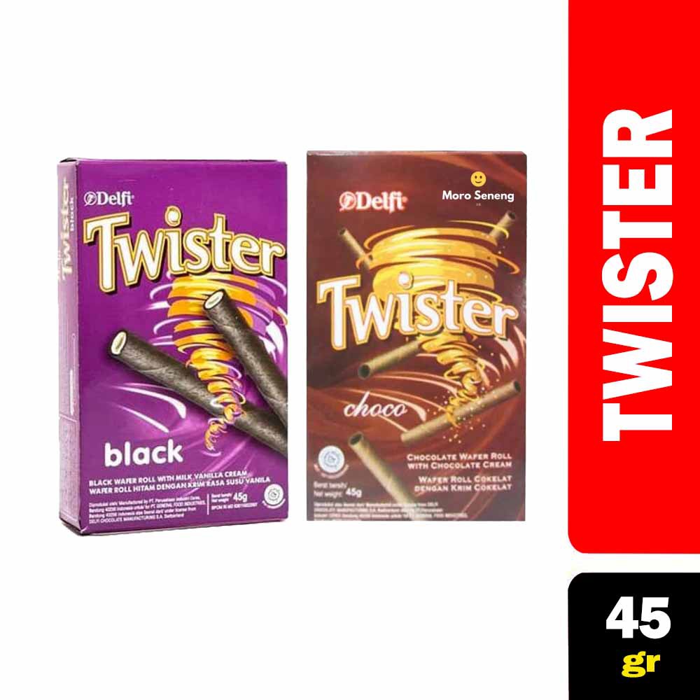 Jual Twister Wafer Roll - Black / Choco - [45gr] | Shopee Indonesia