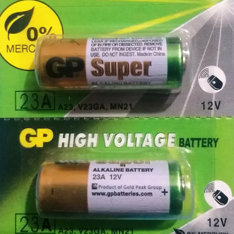 Jual Baterai GP 12V 23A 27A Batre remote mobil High voltage battery 12 volt | Shopee Indonesia