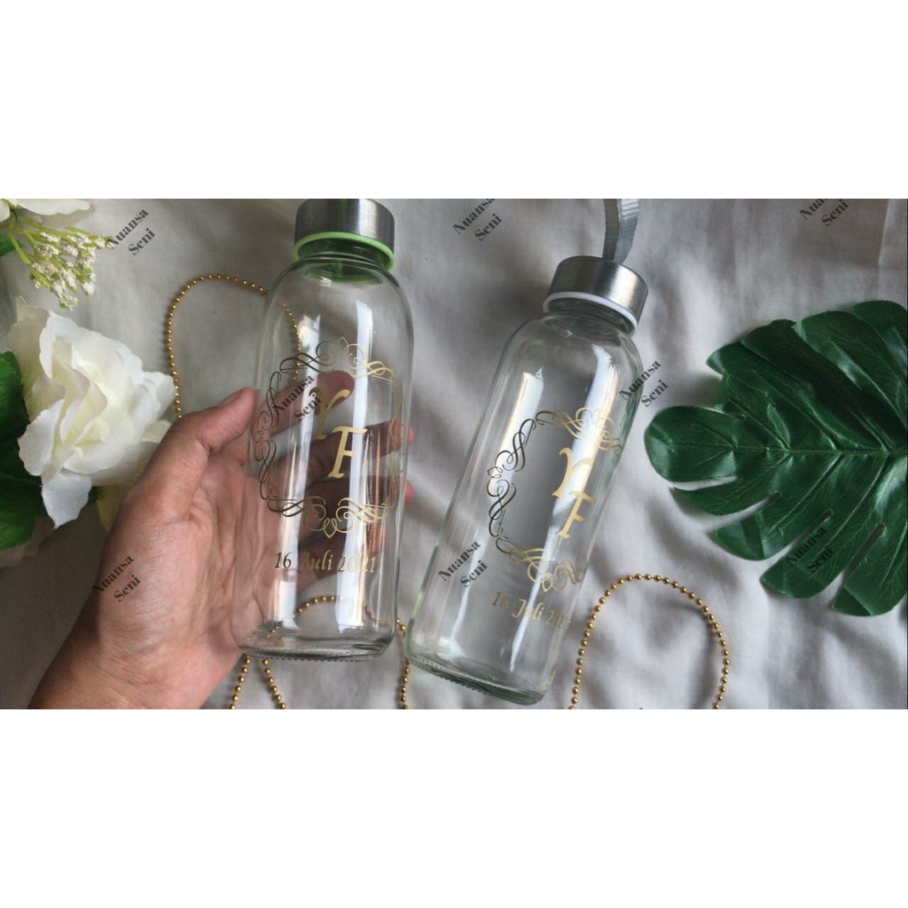 Jual Souvenir Botol Minum Termos Kaca 420ml Botol Tumbler Infused Water ...