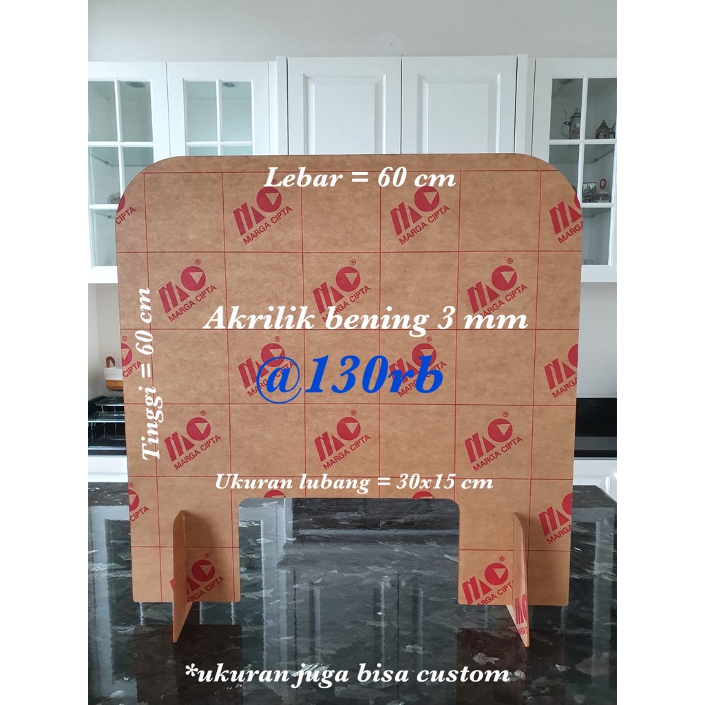 Jual PARTISI / SEKAT / PEMBATAS / DIVIDER MEJA KASIR AKRILIK 3 MM - 60 ...