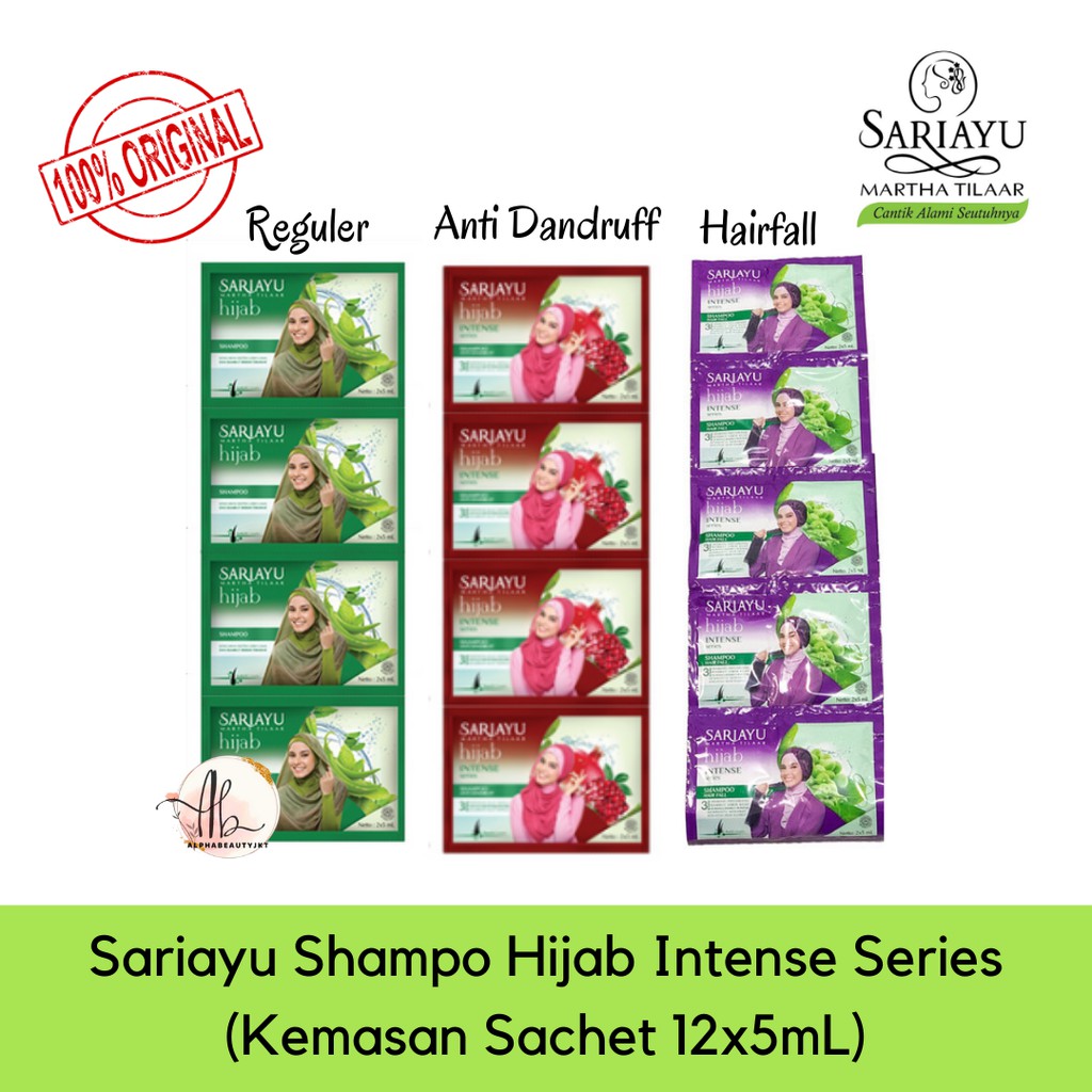 Jual SARIAYU HIJAB SHAMPOO SACHET 12x5 ML (Regular, Anti Ketombe ...