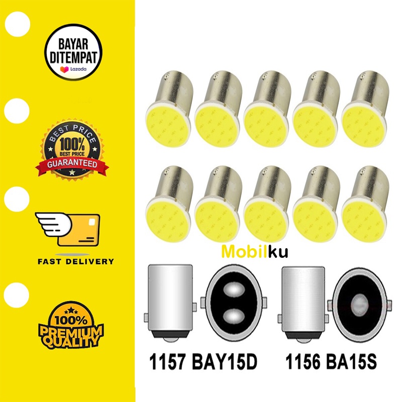 Jual [BISA COD] Lampu Rem Sein Mundur Mobil Motor 1157 Led Pendek ...