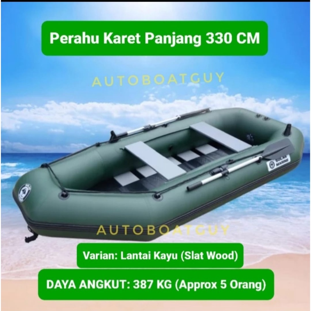 Jual Perahu Karet PVC Kapasitas 5 Orang / Penumpang Rubber Boat NON ...