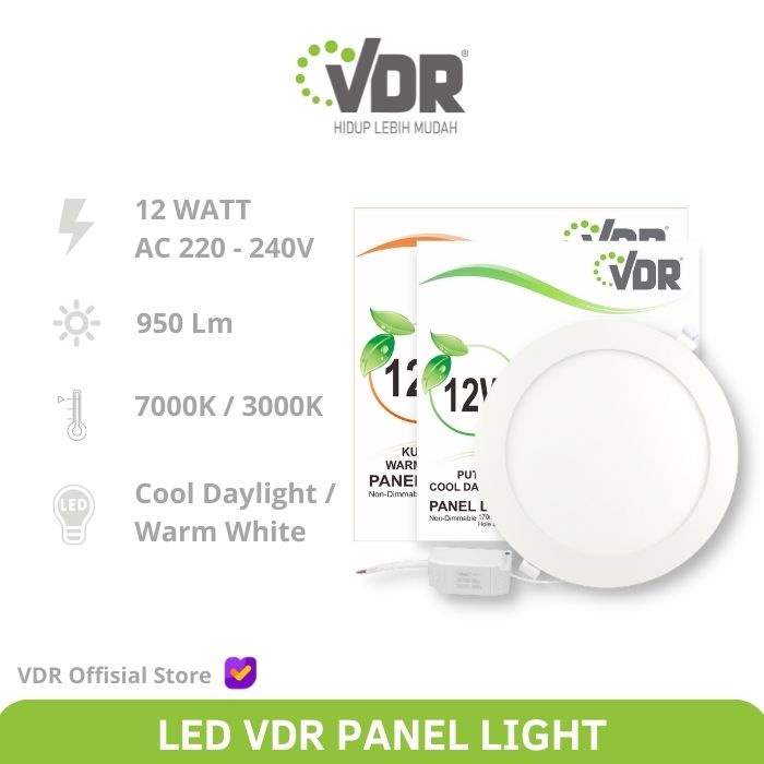 Jual Lampu Downlight LED Panel VDR INBOW 6 watt / 12 watt / 18 watt ...