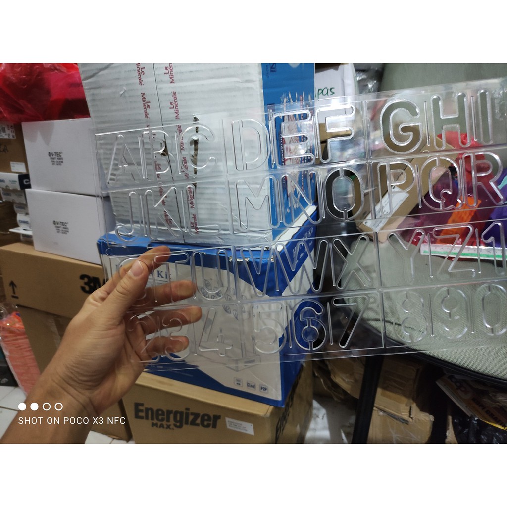 Jual penggaris mal huruf butterfly ha 450 tinggi 4 cm lebar 3 cm per ...