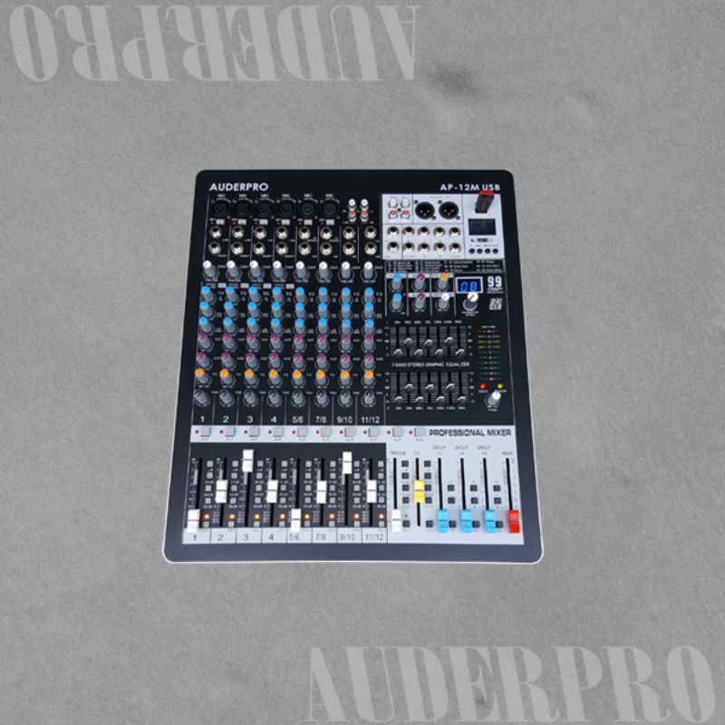 Jual Mixer Console AUDERPRO AP-12M, 12 Channel 6 Input Mic | Shopee ...