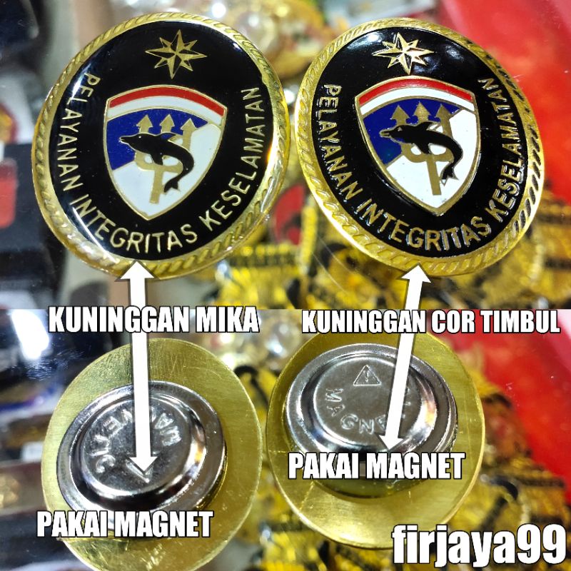 Jual pin pelayanan integritas keselamatan pakai magnet | Shopee Indonesia