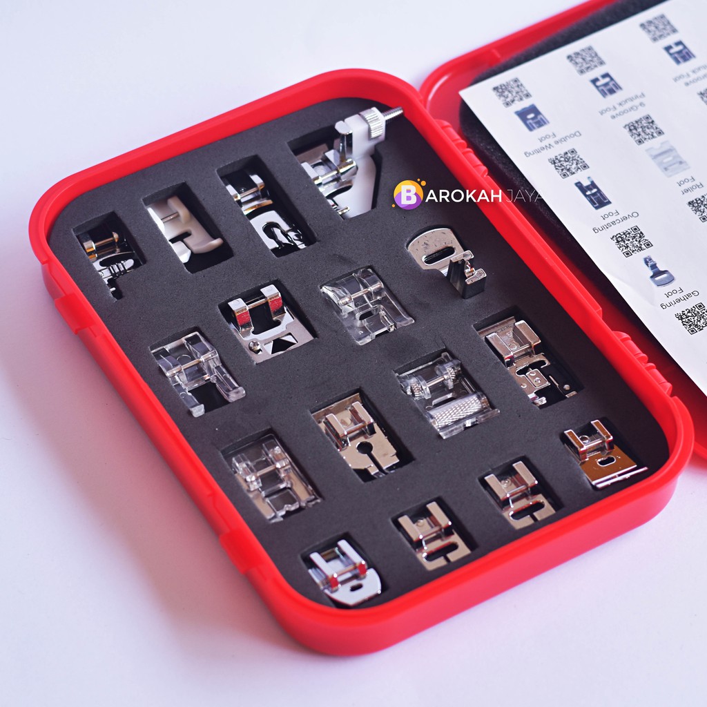 Jual Sepatu Set Mesin Jahit Portable 16 pcs / Presser Feet Kit SINGER | Shopee Indonesia
