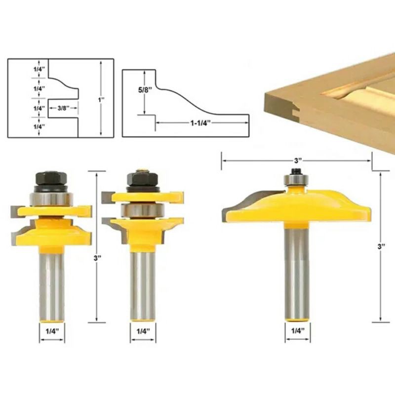 Jual Mata Pisau Profil Panel Pintu Raised Door Cabinet Trimmer Router ...