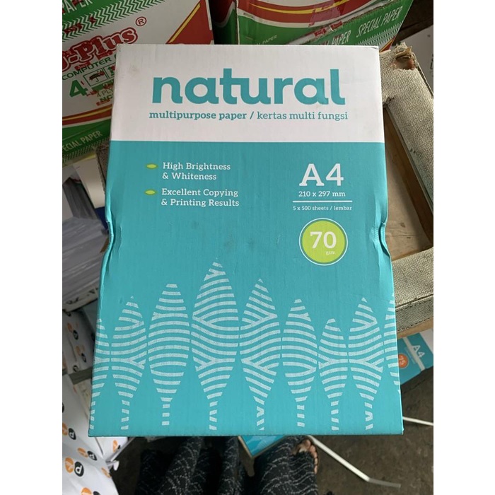 Jual Kertas Hvs 70Gram A4 Merk Natural | Shopee Indonesia