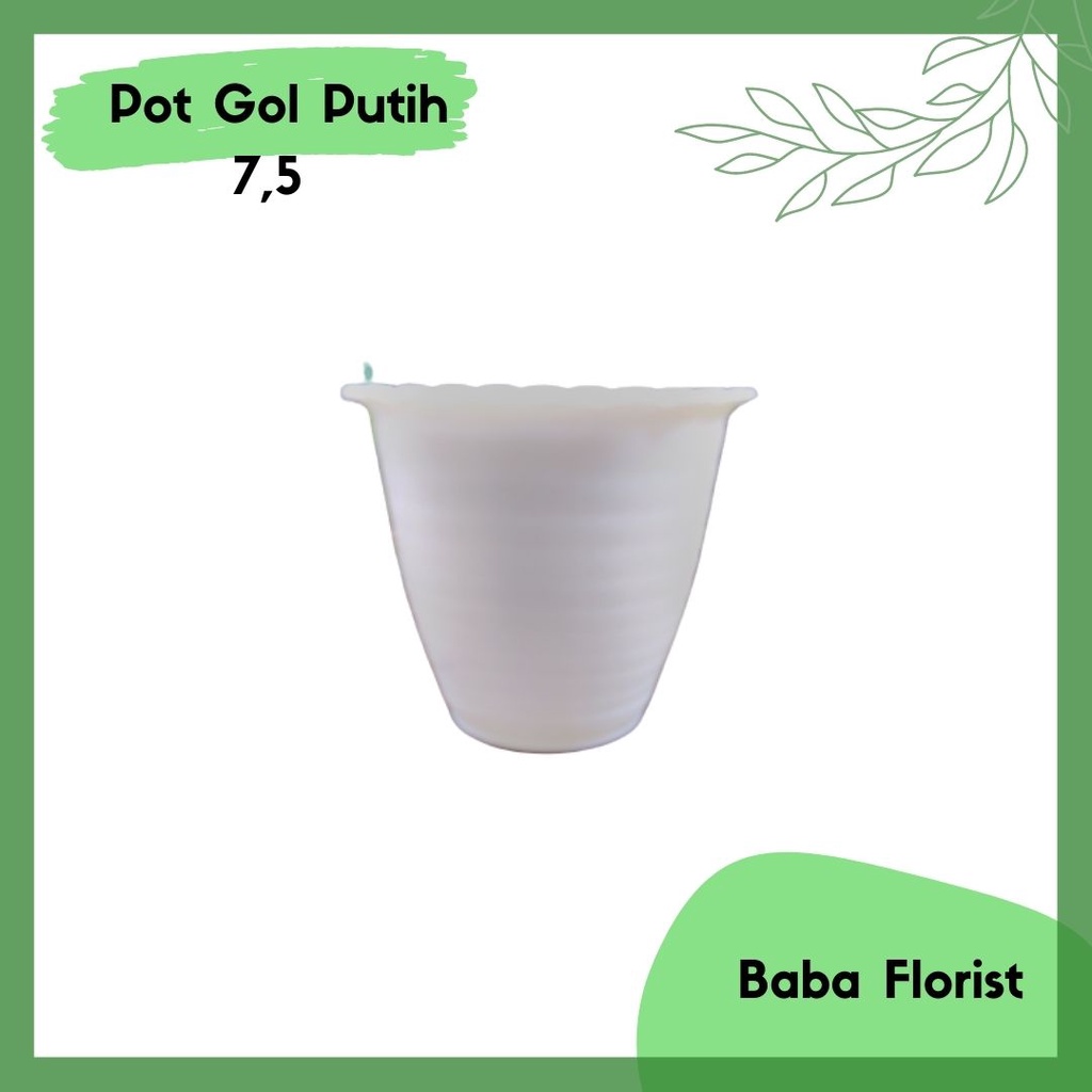 Jual Pot Tawon motif madu 7 ukuran 7,5 warna putih tidak berlubang ...