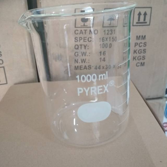 Jual PYREX Beaker Glass 1000 ml | Shopee Indonesia