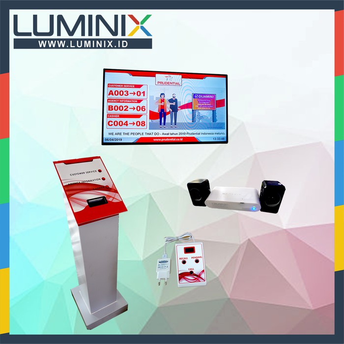 Jual Mesin Antrian Multimedia Full Wireless dengan Display Signage TV ...