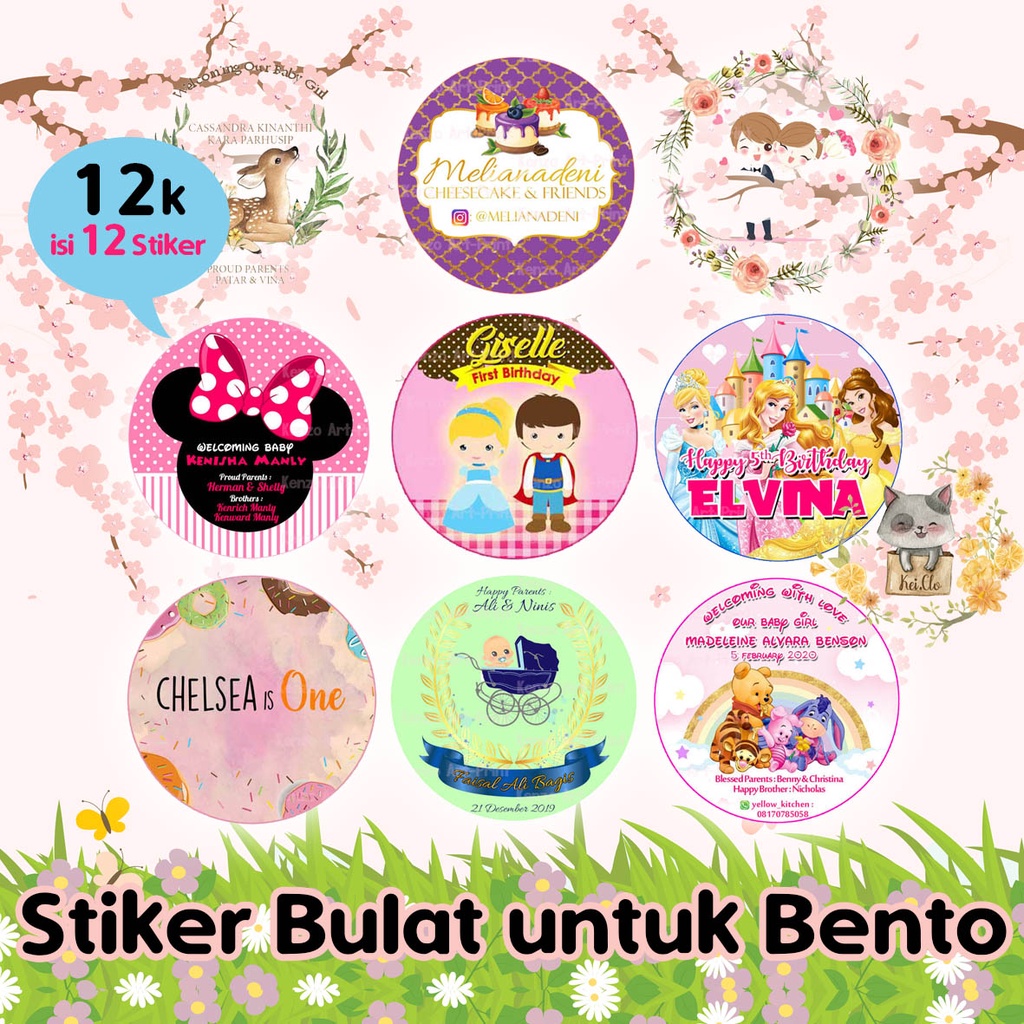Jual Stiker Bulatuntuk Bento/Label Bento Custom | Shopee Indonesia