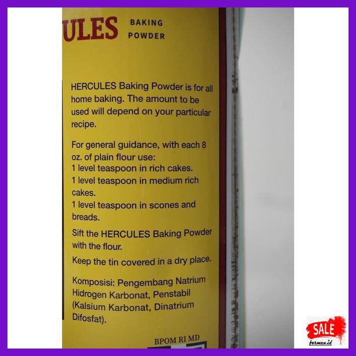Jual DERPOWBAKING- HERCULES BAKING POWDER DOUBLE ACTING BPDA 450 GRAM ...