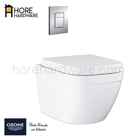 Jual GROHE Paket Eurosmart WC Wall Hung / Kloset Toilet Gantung ...