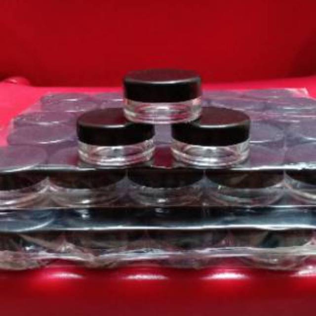 Jual Pot cream 5gr hitam bening 1pack isi 25pcs | Shopee Indonesia