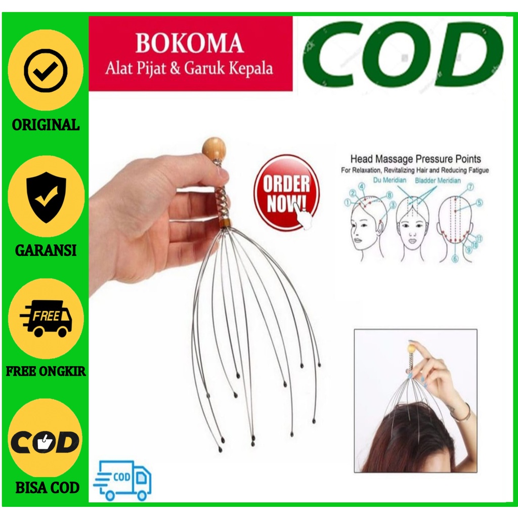 Jual Alat Pijat Kepala Bokoma Massage Tanpa Listrik Healthy Head Manual ...