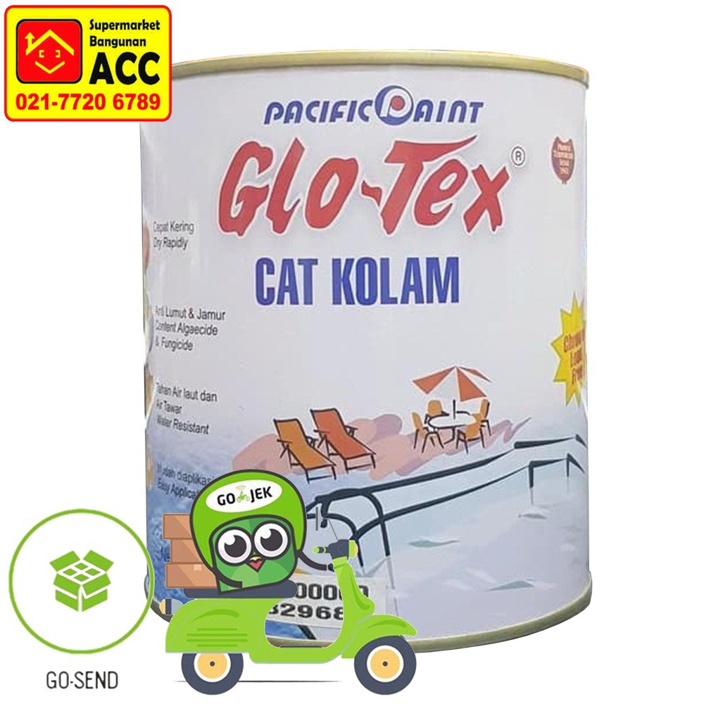 Jual Glo-tex Cat Kolam Warna Putih & Biru | Shopee Indonesia