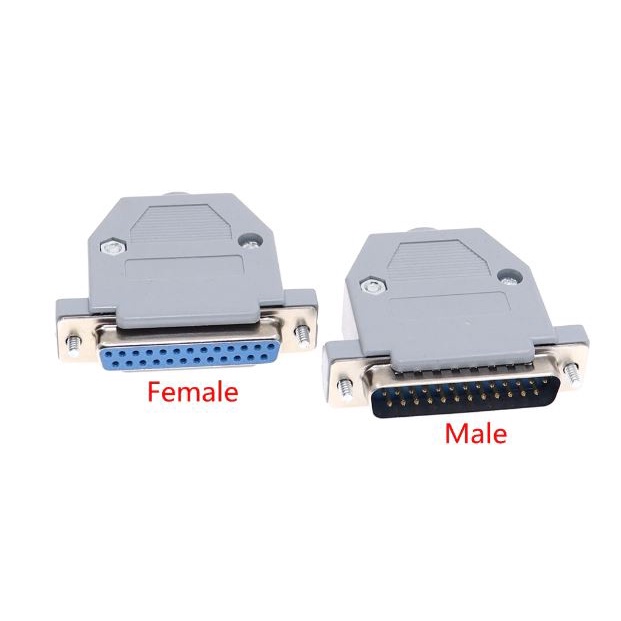 Jual DB25 Connector 25p with Cover Case DB 25 Pin Parallel Serial BUS ...