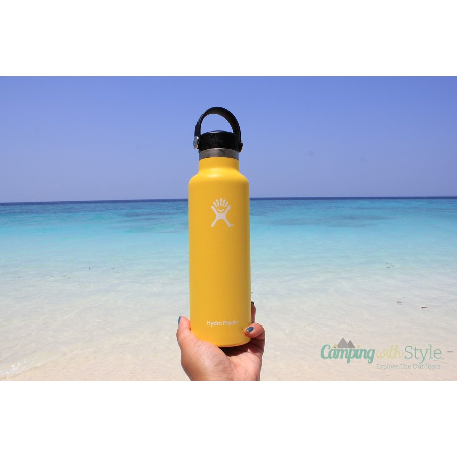 Jual Hydro Flask 21 oz Standard Mouth with Flex Cap Lemon 621ml ...