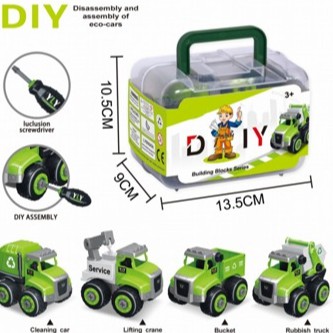 Jual Mainan DIY Car Mobil Truck Hijau 4 model | Shopee Indonesia