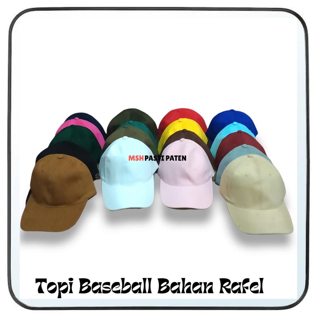 Jual Topi polos murah warna hitam putih hijau biru merah kuning pink ...