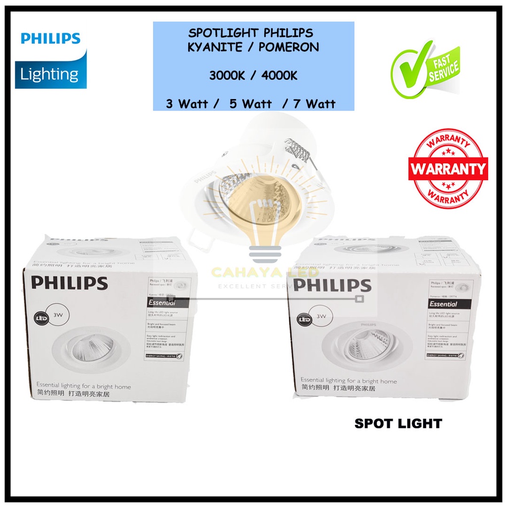 Jual LAMPU LED PHILIPS KYANITE / POMERON 3W 5W 7W 070 SPOTLIGHT 3 WATT 5 WATT 7 WATT 3 W 5 W 7 W ...