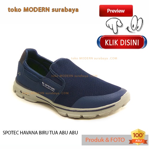 Jual UKURAN JUMBO sepatu pria sepatu casual slip on SPOTEC HAVANA BIRU ...