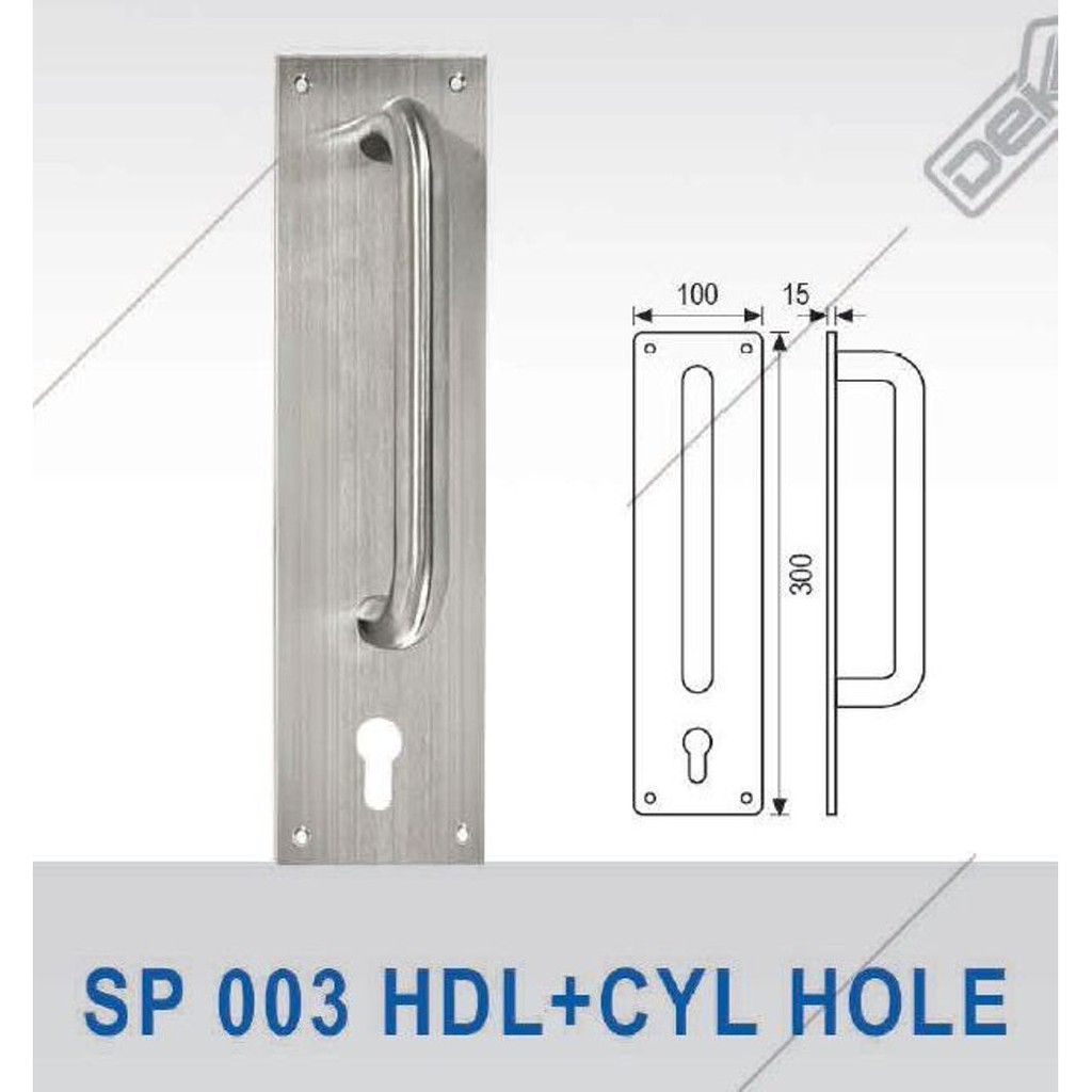 Jual SIGN PLATE DEKKSON SP 003 HDL CYL HOLE SSS PULL PLATE DEKKSON SP 003 TARIKAN PINTU | Shopee ...