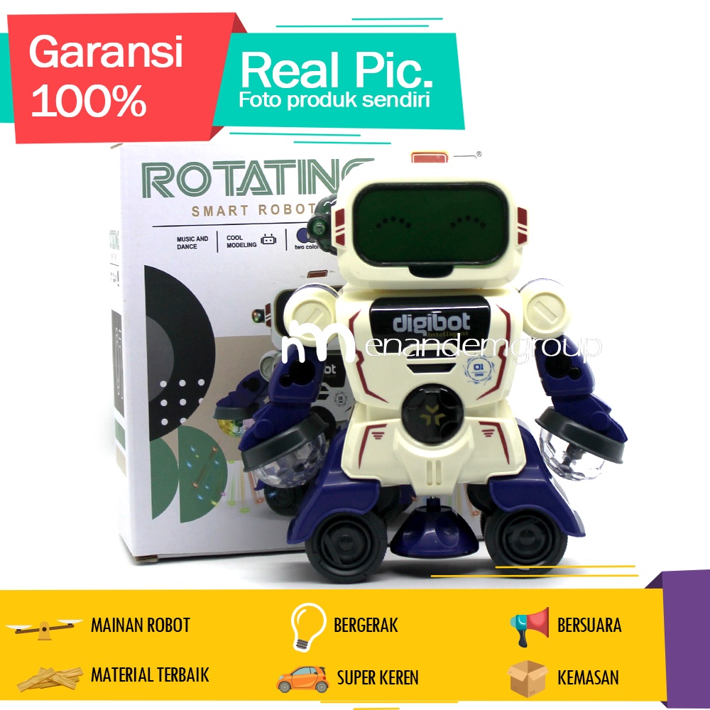Jual Mainan Anak Laki Laki Robot Astronot Digibot Joget Bergerak Rotation Bersuara | Shopee ...