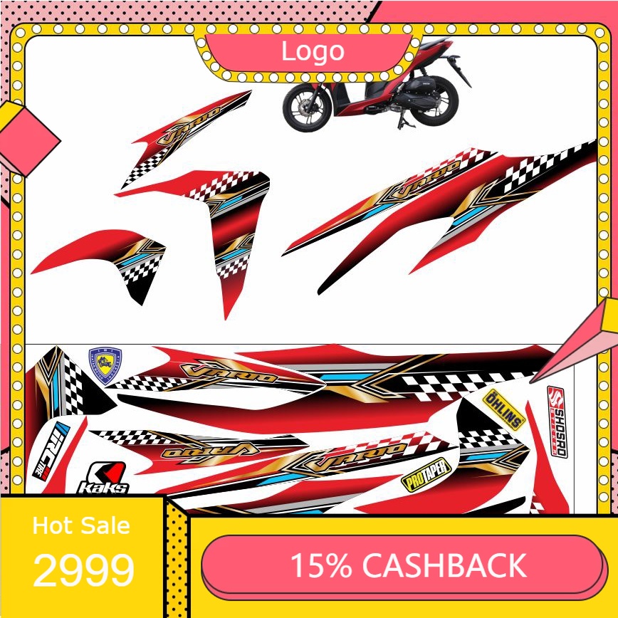 Jual KAFA STIKER VARIASI COD / STIKER MOTOR STRIPING HONDA VARIO BARU ...