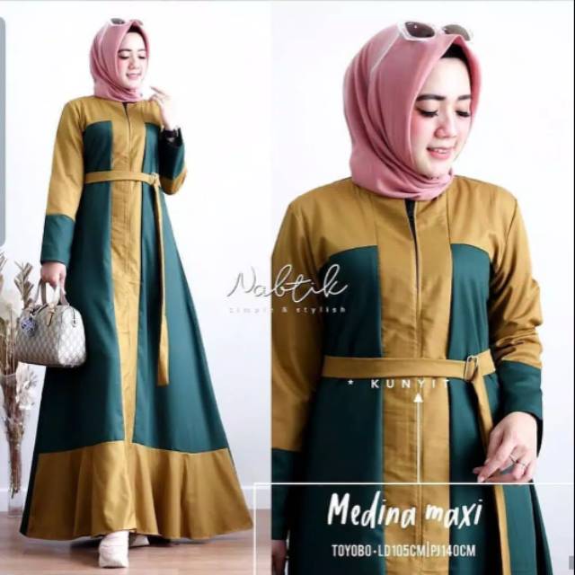 Jual Medina dress (moscrepe 2 warna) | Shopee Indonesia
