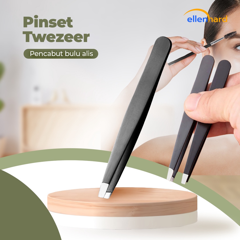 Jual Pinset Bulu Mata Pinset Alis Ujung Miring Twezeer Stainless Steel ...