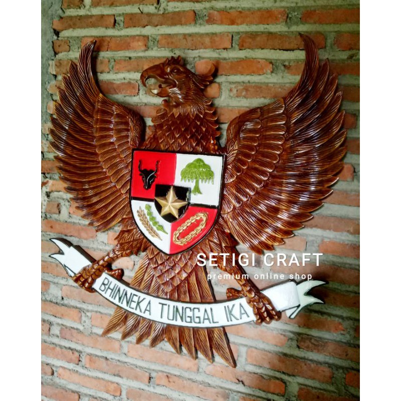 Jual Hiasan Dinding Garuda Pancasila Jati Ukuran 80 cm | Shopee Indonesia