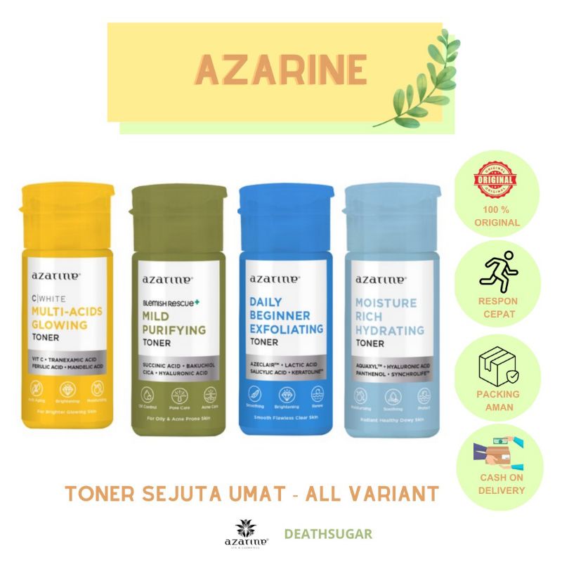 Jual (BPOM) AZARINE TONER SEJUTA UMAT - MOISTURE RICH HYDRATING / MULTI ...