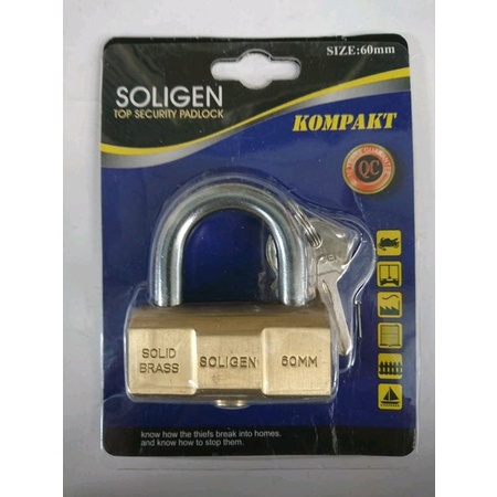 Jual Gembok bulat merk Soligen ukuran 60mm | Shopee Indonesia