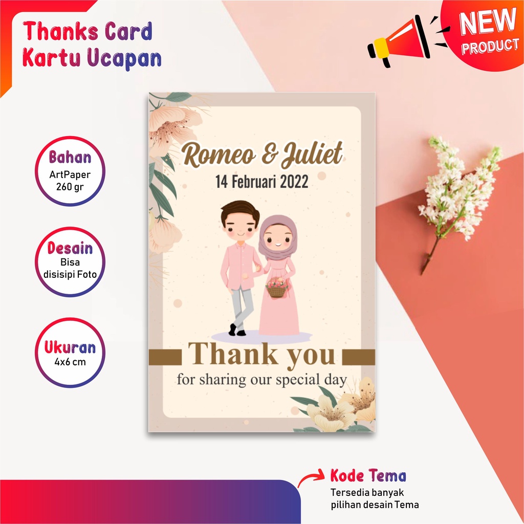Jual TCW 5 ~ Wedding Card / Kartu ucapan pernikahan kartu souvenir ...