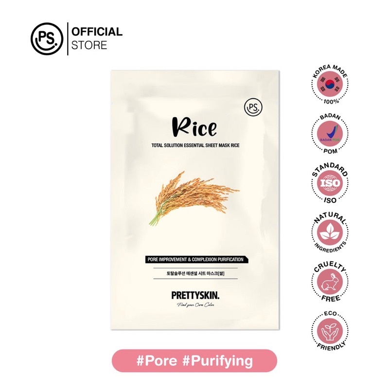 Jual Pretty Skin Total Solution Essential Sheet Mask 23g | Shopee Indonesia