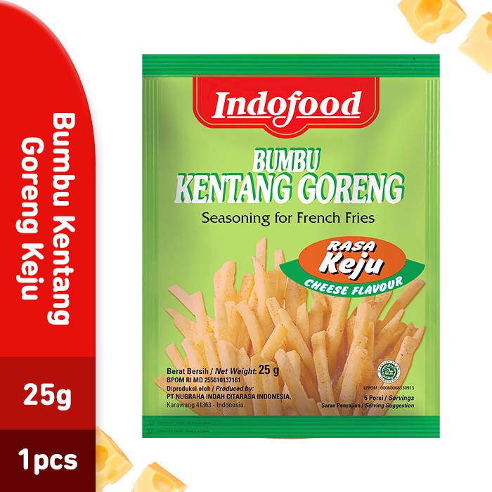 Jual Bumbu Indofood Kentang Goreng Rasa Keju 25 Gr | Shopee Indonesia