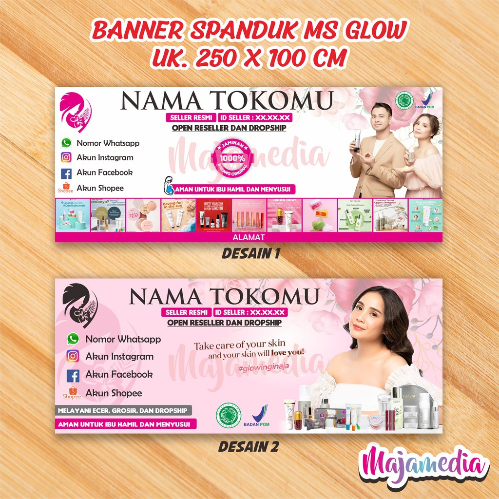 Jual BANNER SPANDUK UK 250 CM CUSTOM | Shopee Indonesia